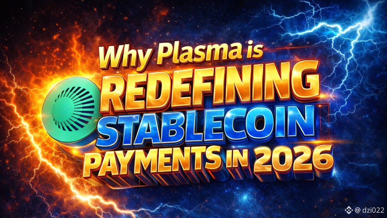 为什么 Plasma 重新定义了 2026 年的稳定币支付 | dzi022发布于币安广场