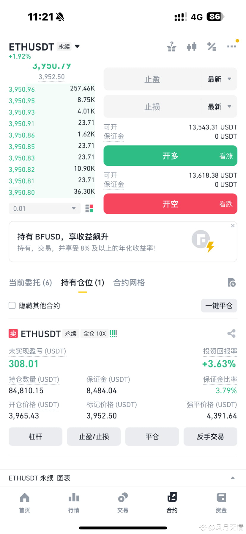 $ETH 3965 is empty. Stop loss at 3975, first look at 3900, t | 风月无情 on ...