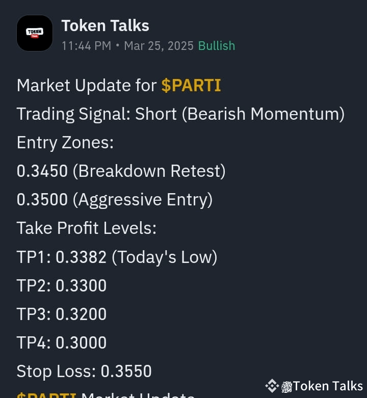 The newly launched coin $PARTI trade is going well. Till no | Token ...