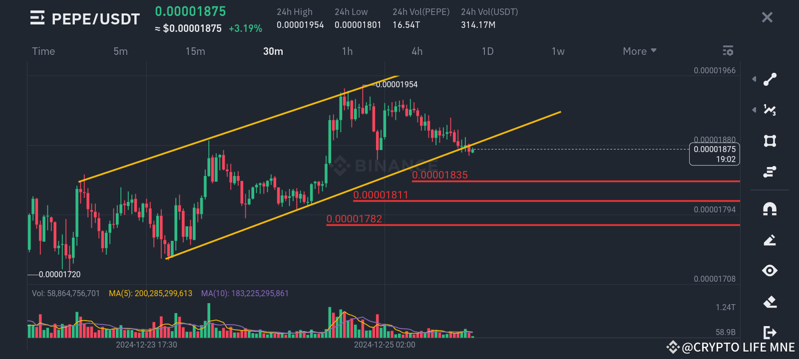 $PEPE Rising Channel Pattern breakdown on Verge Good Opportu | CRYPTO ...