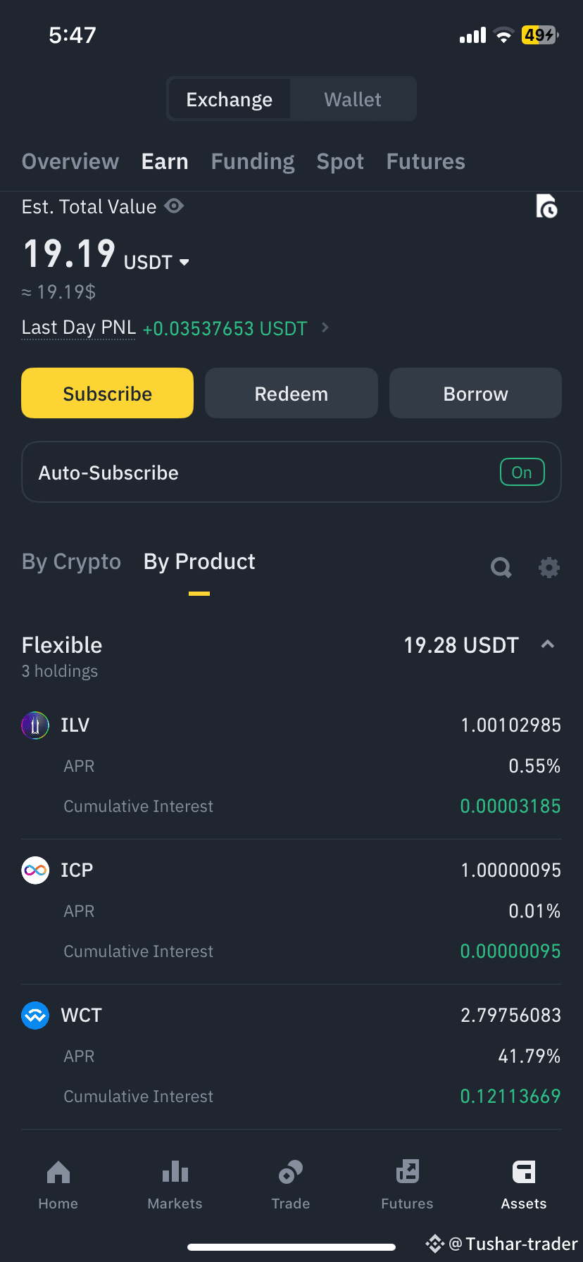 binance earn without risk🤑💸💸 $ILV $ICP $WCT | Tushar-trader on Binance Square