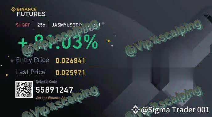 $JASMY looks like our premium user earning a good. 🔴 SHOR | Sigma Trader 001 on Binance Square
