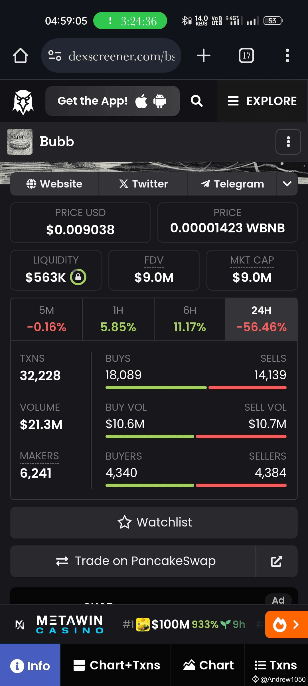 $BTC Just 4 days old and it's making noise . BUBB the meme | Andrew1050 on Binance Square