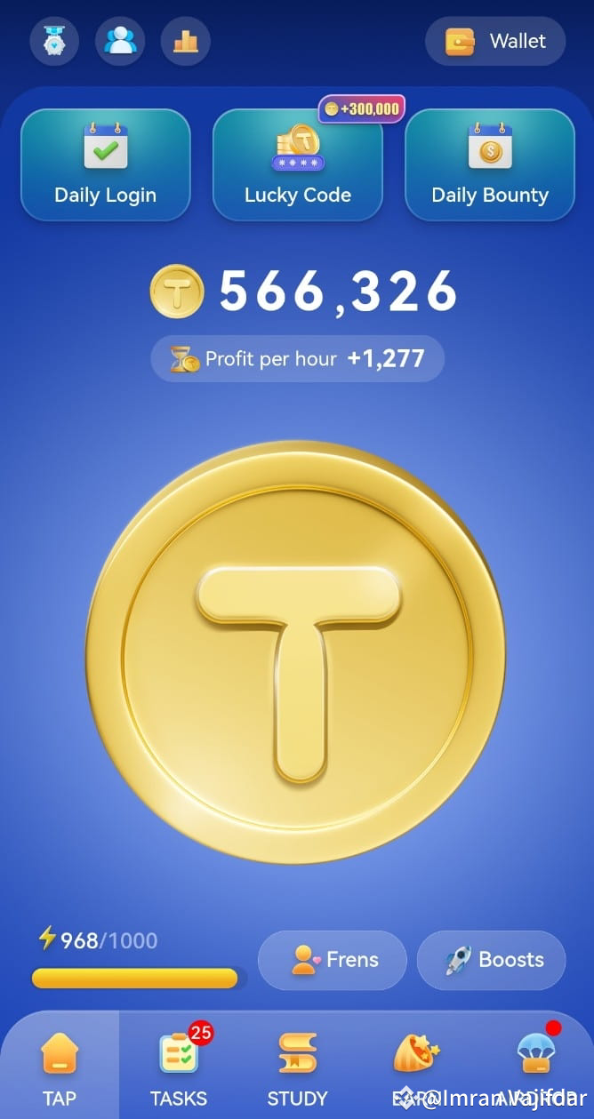 TAP COINS Daily Login and earn Task Completed earning Dai | Imran ...