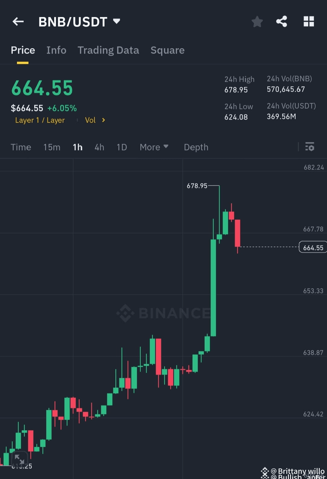 $BNB / USDT – TARGETS SMASHED This move was textbook perf | Brittany willo on Binance Square