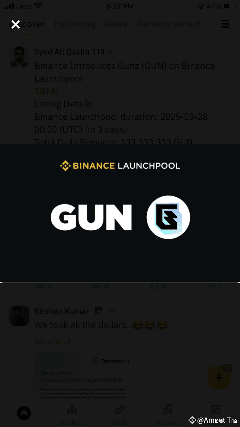 Binance Introduces Gunz (GUN) on Binance Launchpool $BNB Li | Ameet Tm on Binance Square