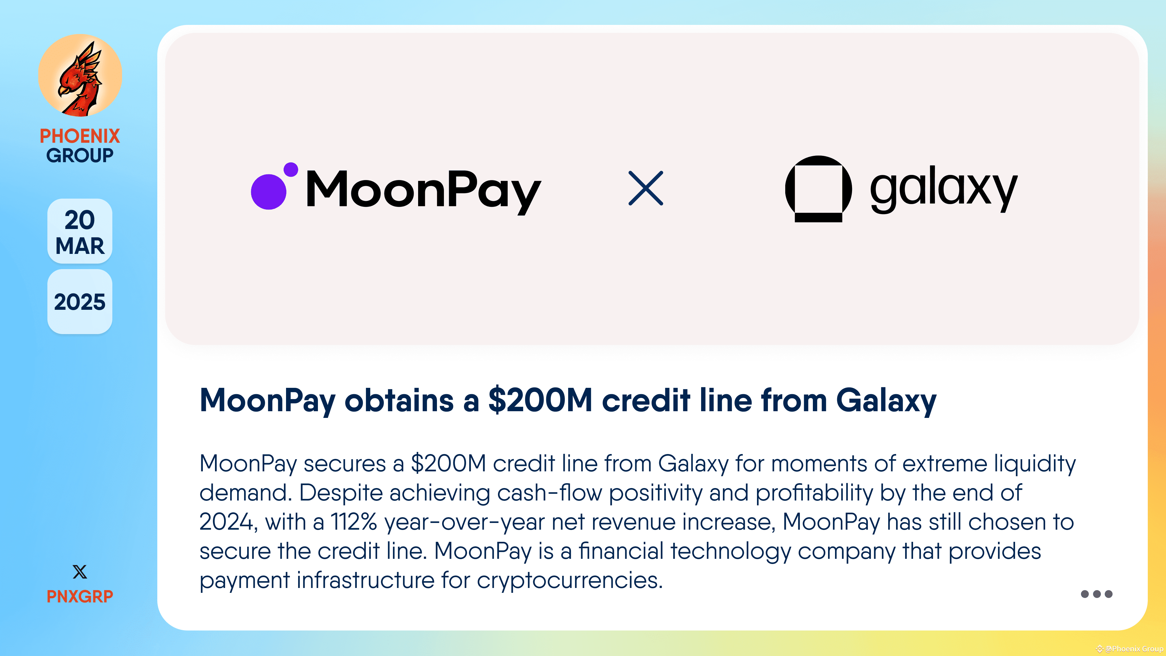 MoonPay obtains a $200M credit line from Galaxy #MoonPay se | Phoenix ...