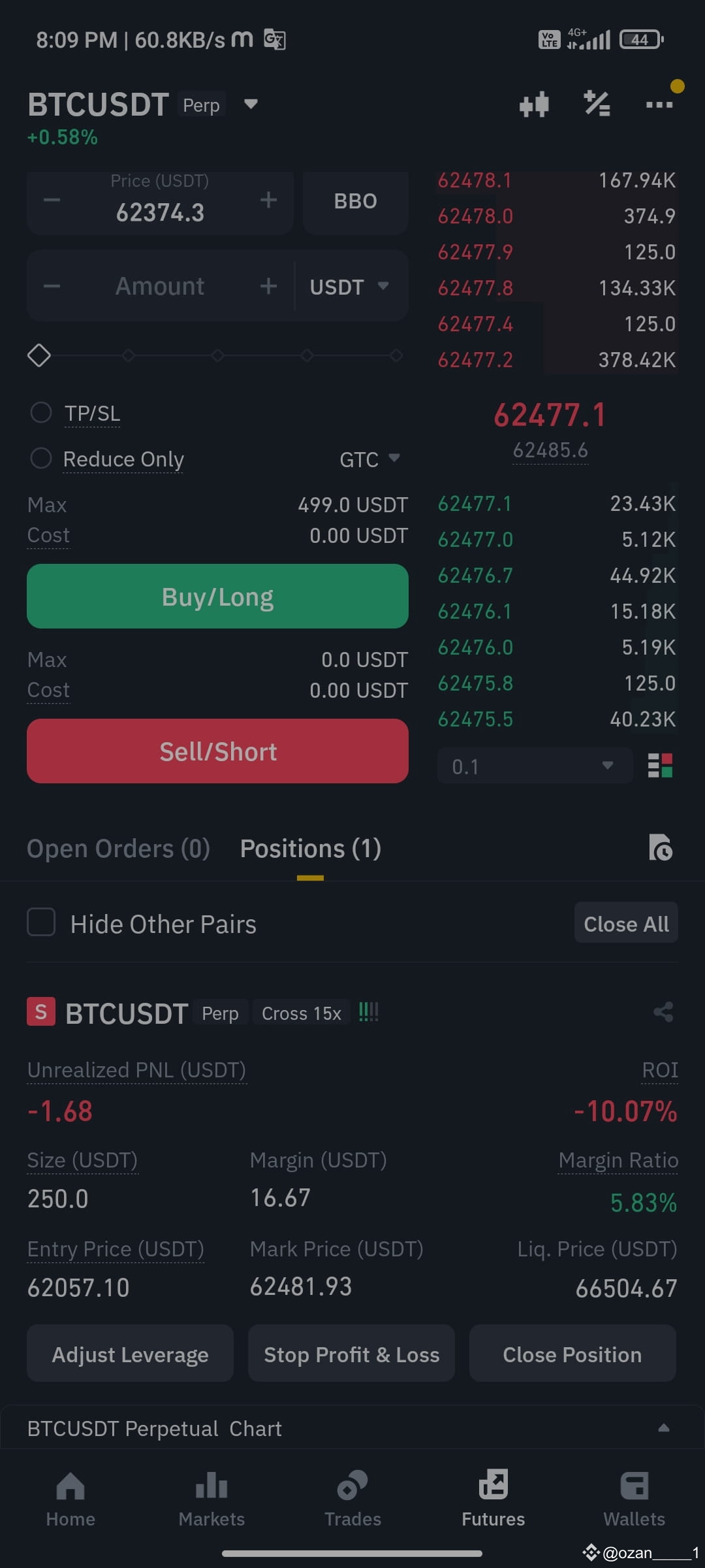 my first loss in future trading😥 #BinanceTurns7 | ozan_____1 on Binance Square