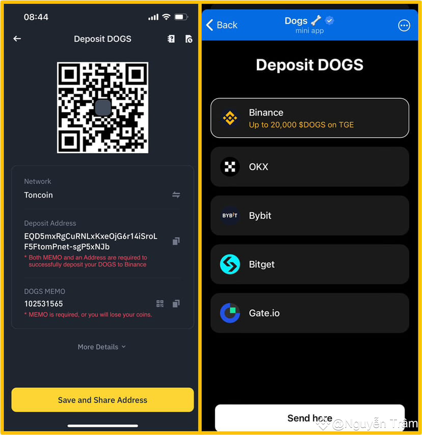🐶 You can deposit DOGS to #Binance to receive FCFS rewards | Nguyễn ...