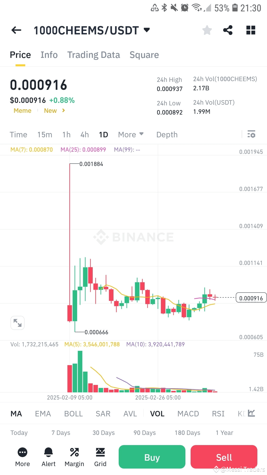 $1000CHEEMS $1000CHEEMS/USDT Consolidating – Is a Big Mo | Doc Sarah Pandatraders 2 on Binance ...