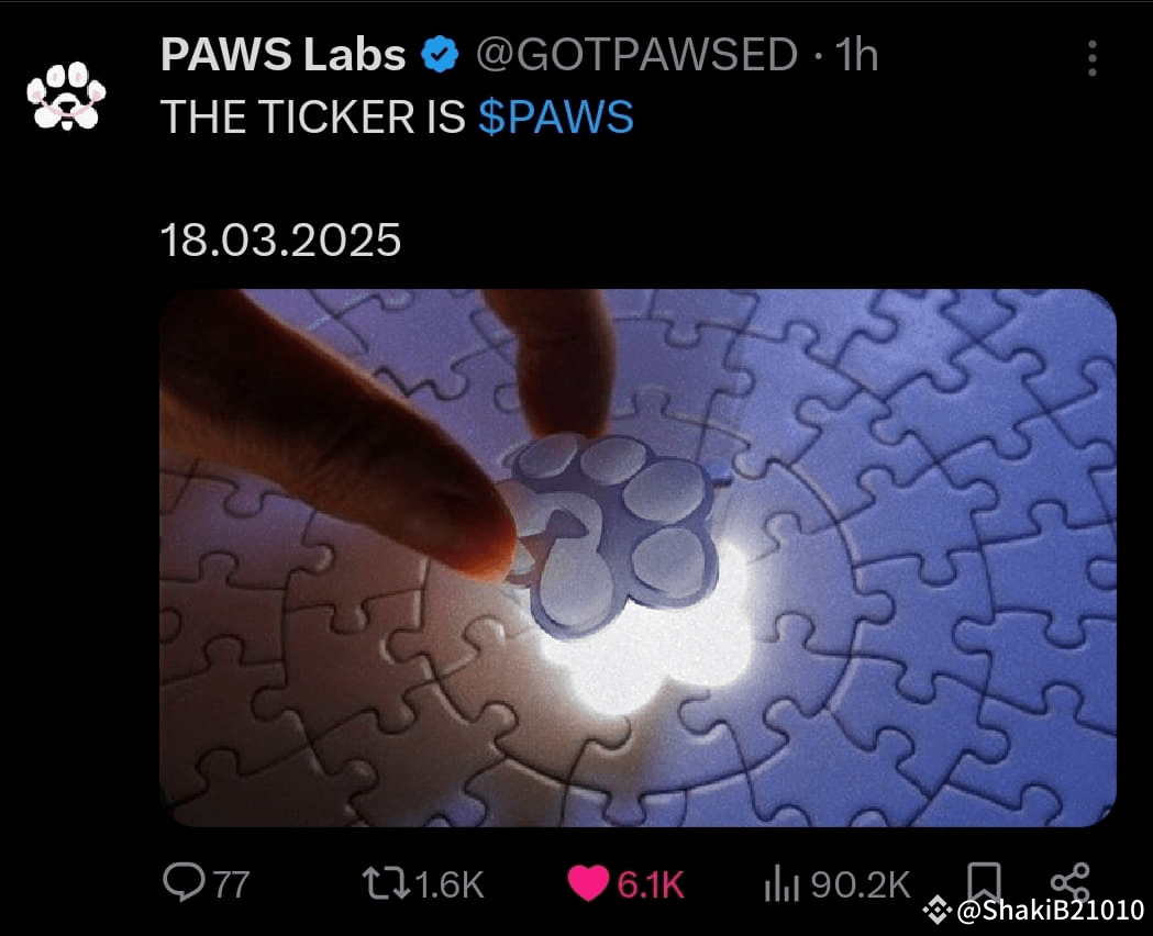 #PAWS listing 18.03.2025 From Day 1, $PAWS will be listed on ...