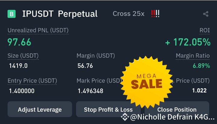 IP/USDT 1 TARGET ACHIEVED my profit trade | 923292534980 on Binance Square