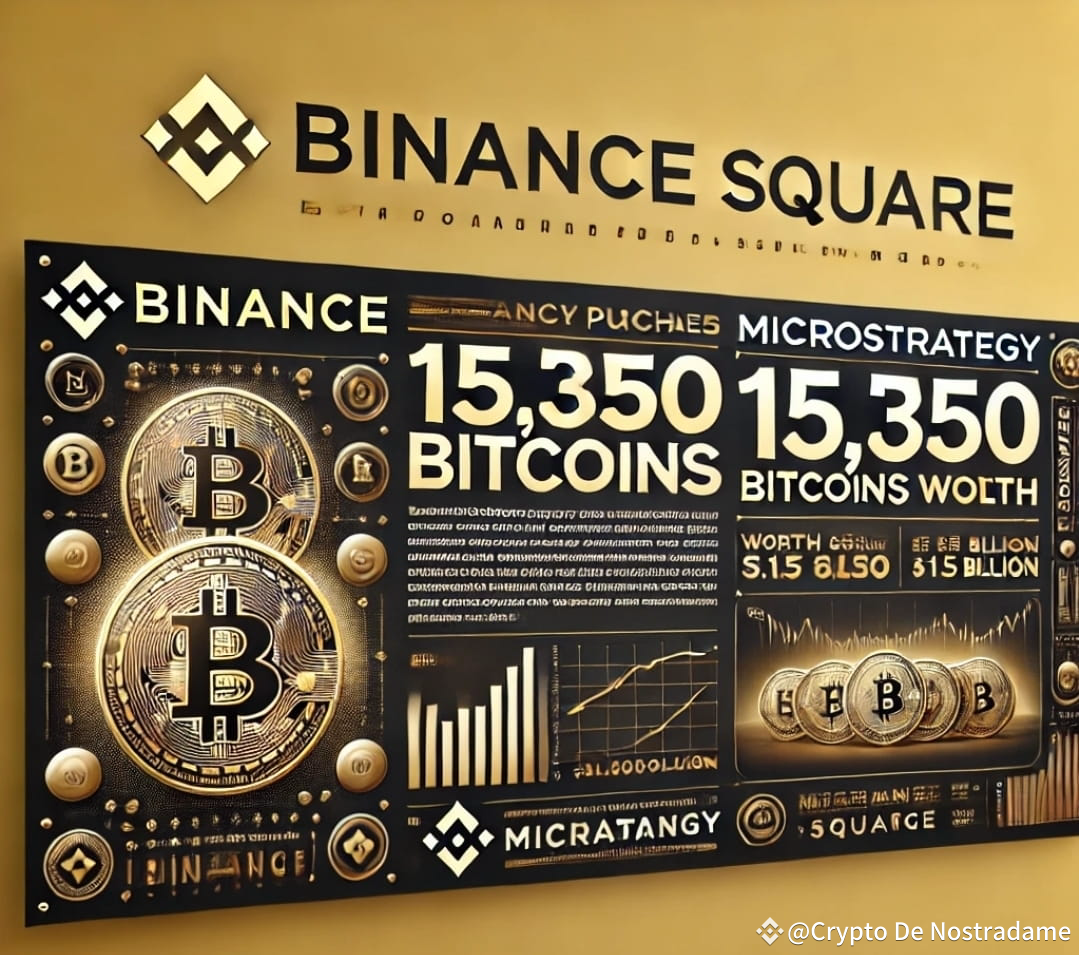 MicroStrategy purchased 15,350 #Bitcoins worth $1.5 billion | Crypto De Nostradame on Binance Square