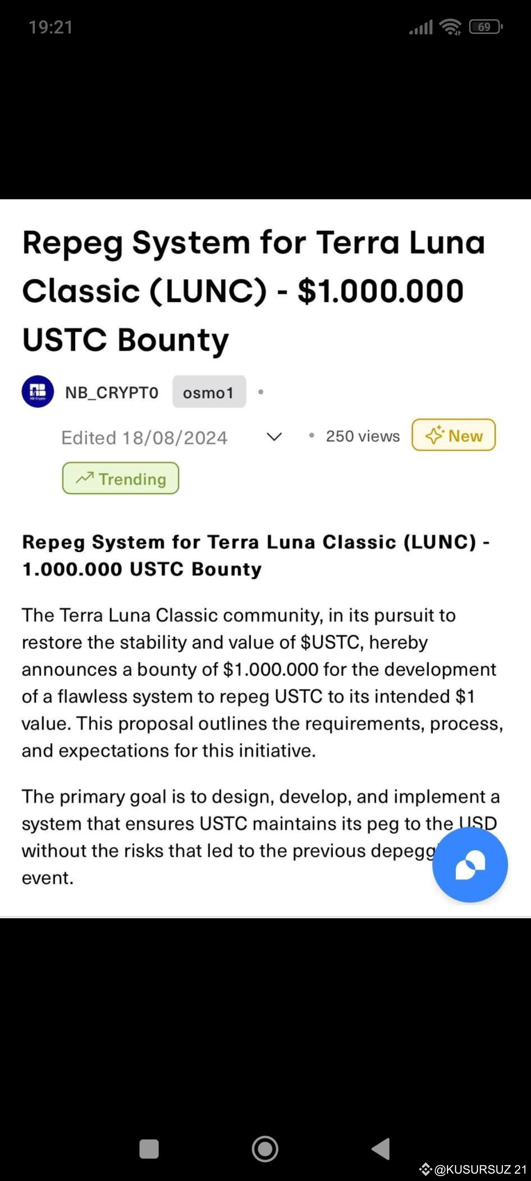 🌝 NB_CRYPT0's best repeg suggestion is being discussed by t | KUSURSUZ ...