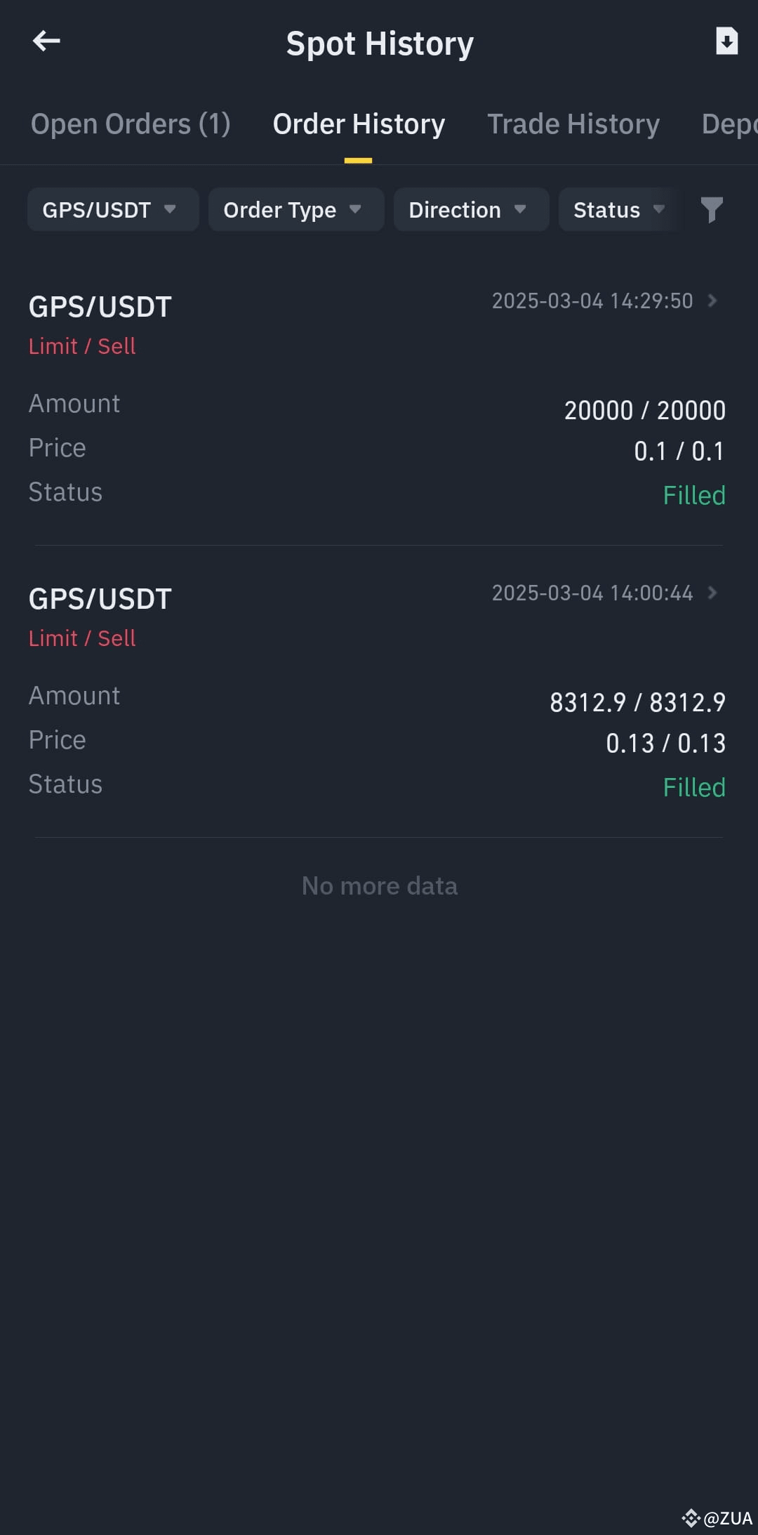 $GPS good luck guys! im done with all new coins binance give | ZUA on ...