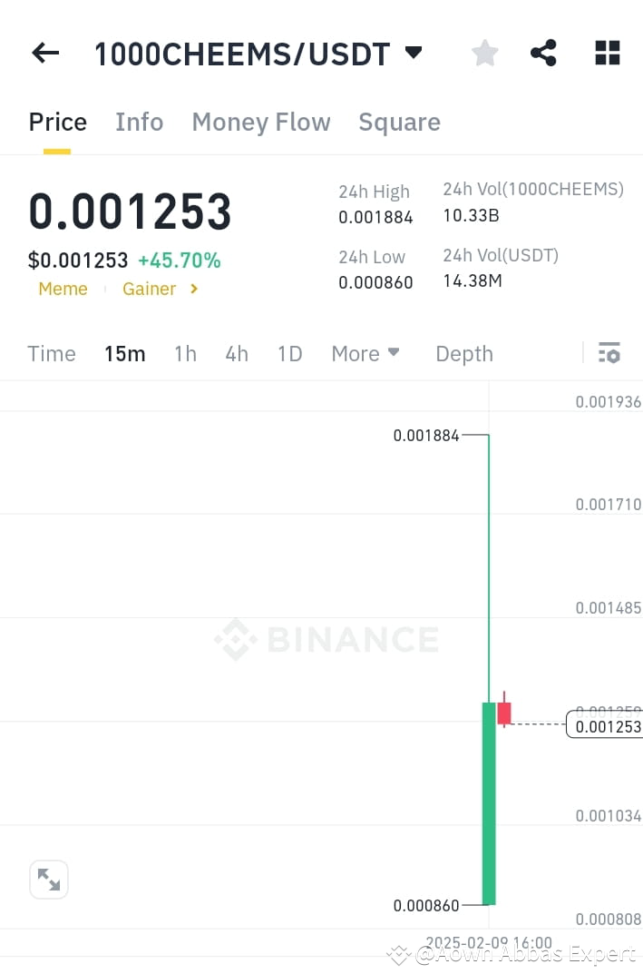🚀 $1000CHEEMS /USDT – Meme Coin Mania! 1000CHEEMS has surg | Aown Abbas Expert on Binance Square