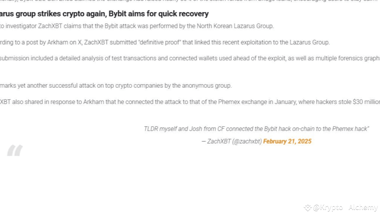 Bybit's $1.4 billion hack ZachXBT connected it to previous month 30 million hack | Crypto ...