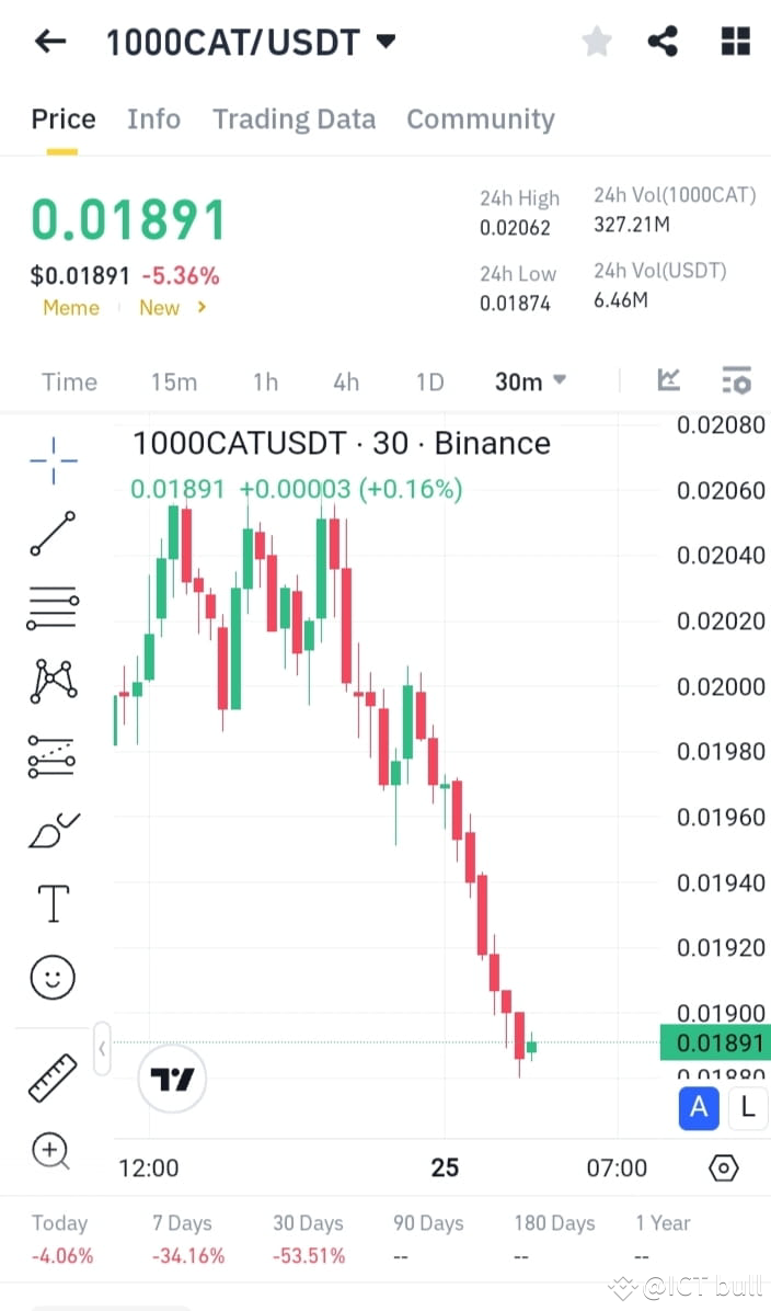 $1000CAT /USDT Spot Trade Signal Buy Entry: | ICT bull on Binance Square
