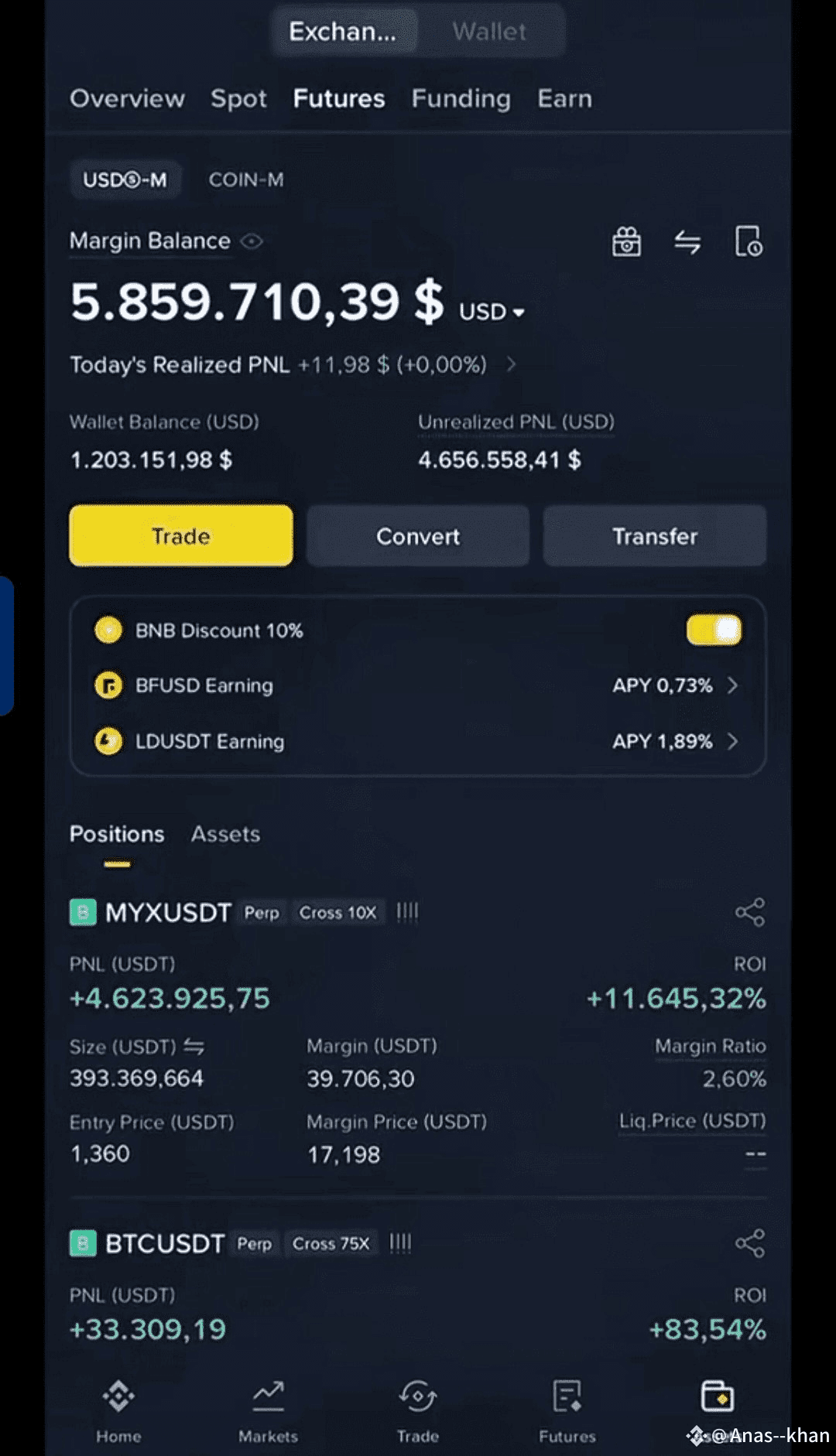 crypto binance love you $MYX $BTC hold is gold 🥇🪙🥇$SOL | Professor Anas ...