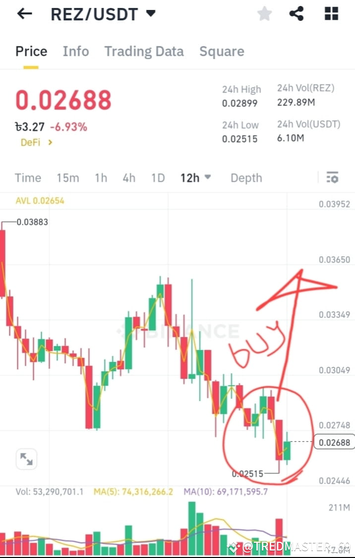 REZ TOKEN !! $REZ is now in a Down position and it will go | TREDMASTER ...