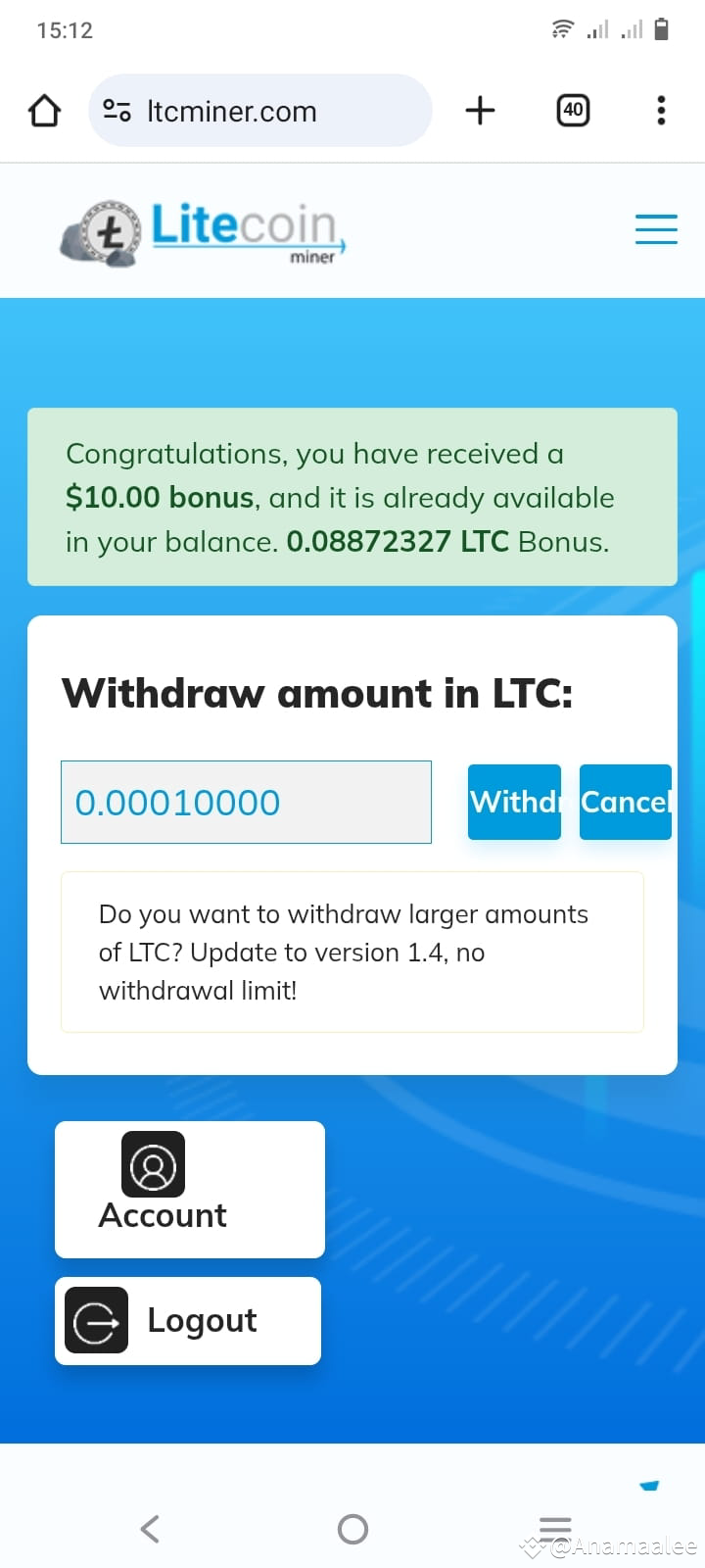 how can withdraw money from here without upgrading can anyon ...