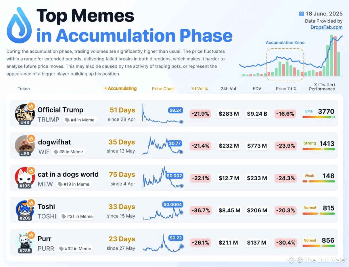 🧠 Top Memes in Accumulation Phase… Are You Paying Attention | The Bull ...