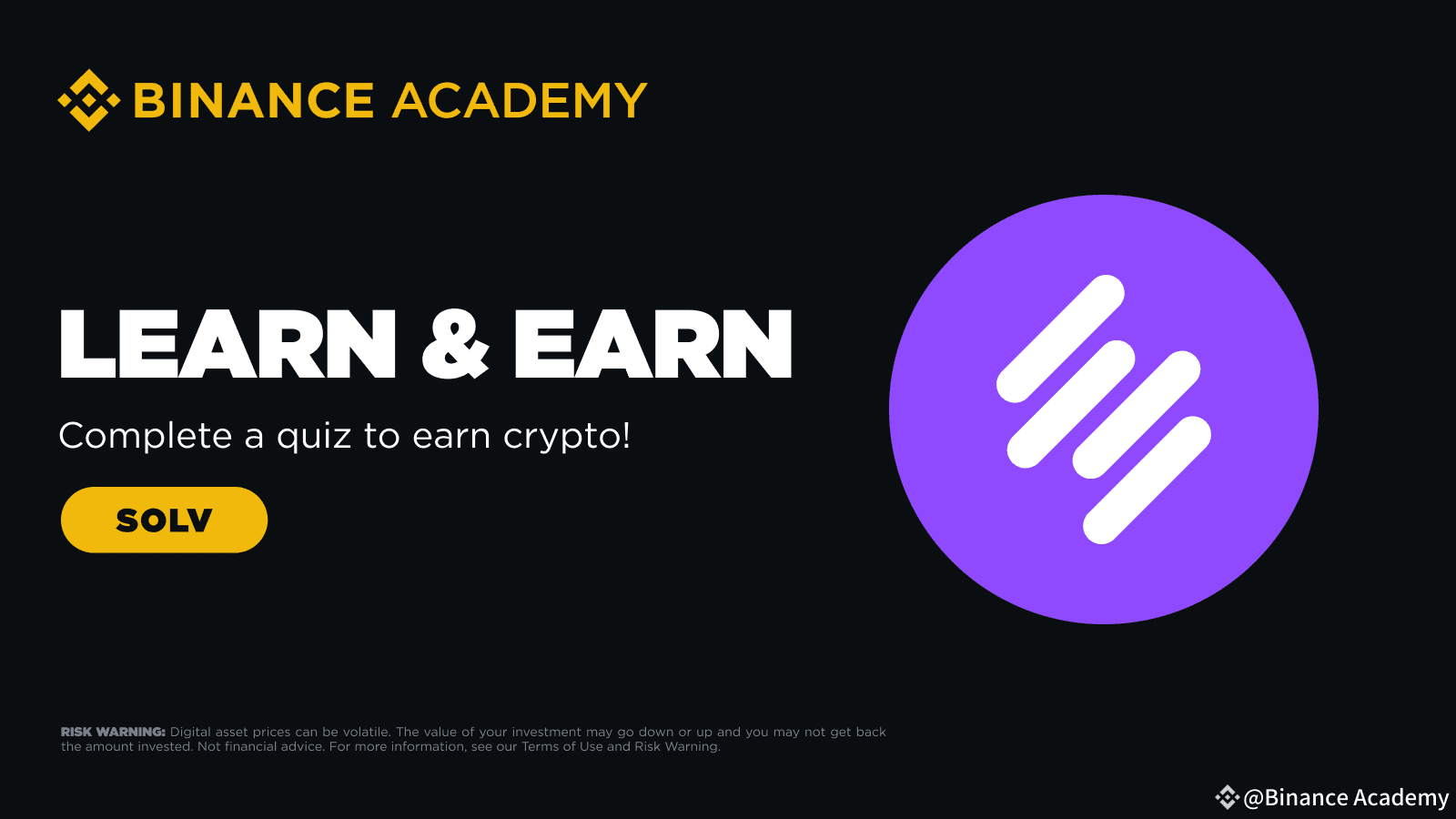 Ready to learn and earn? Learn about @Solv Protocol and com | Binance Academy on Binance Square