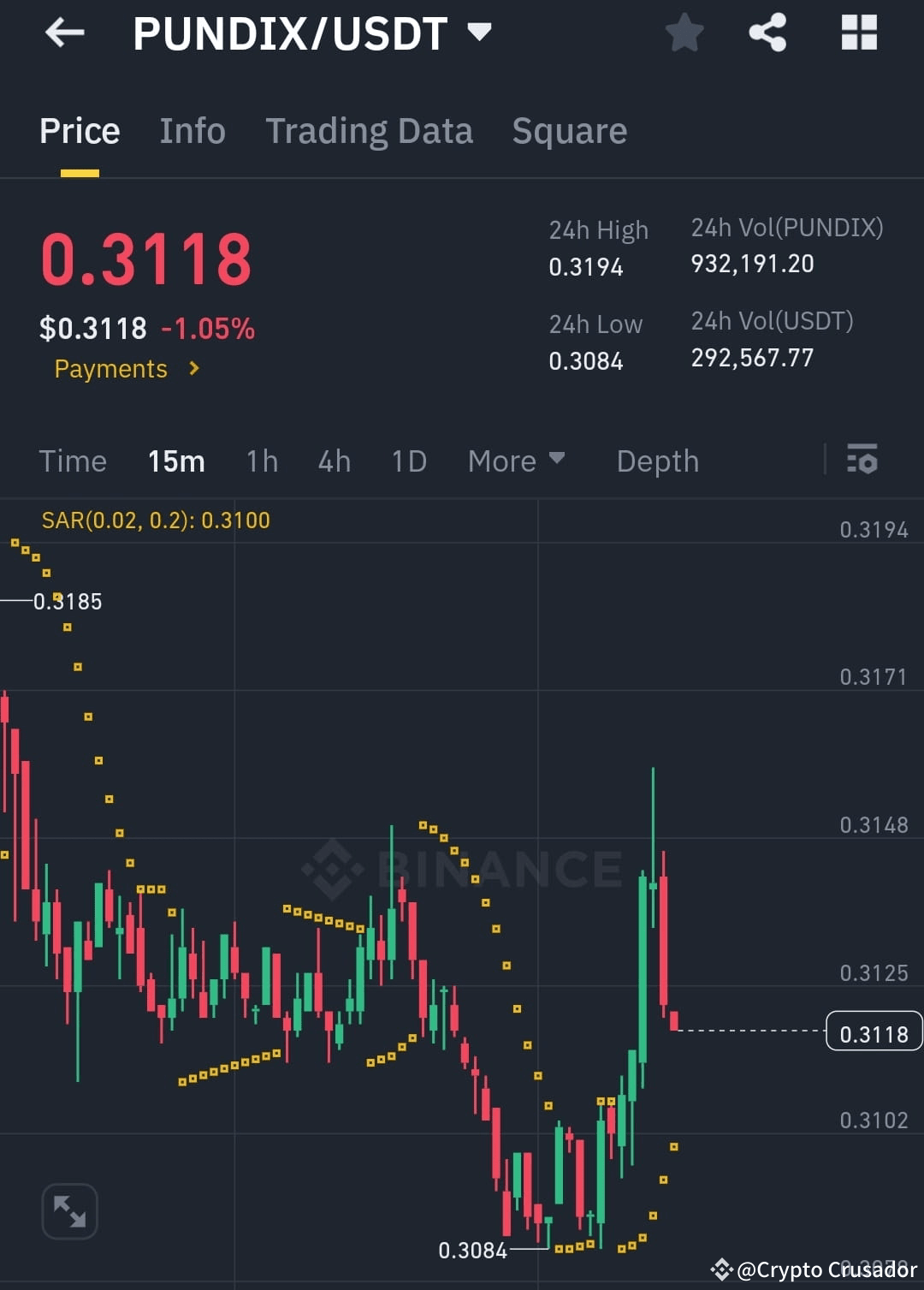 🚀 $PUNDIX /USDT Market Watch! PUNDIX is trading at $0.31 | Crypto Crusador on Binance Square