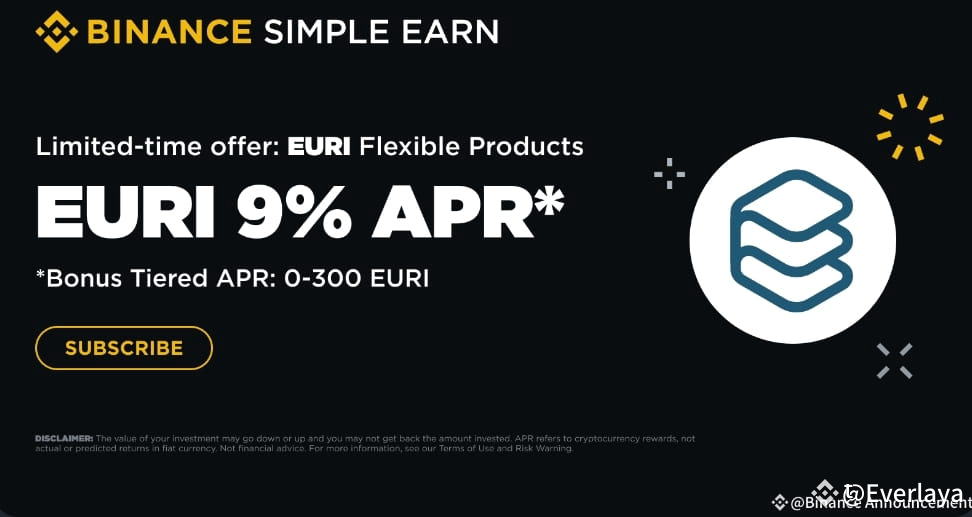 "Supercharge your EURI earnings with Binance Earn—where flex | Everlaya on Binance Square