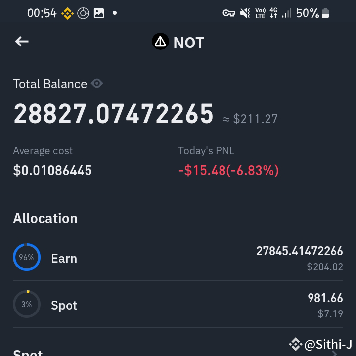 Suggest me a coin to convert this $NOT 🥲? $TON | Sithi-J on Binance Square