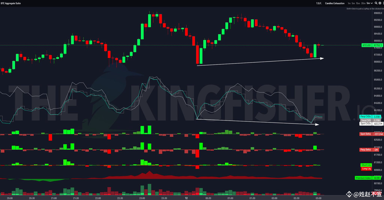 $BTC Difference between CVD and Price - CVD price is below H | 姓赵不宣 on ...