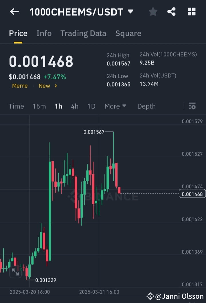 $1000CHEEMS 1000CHEEMS/USDT Market Watch 🐶🔥 1000CHEEMS | Janni Olsson on Binance Square