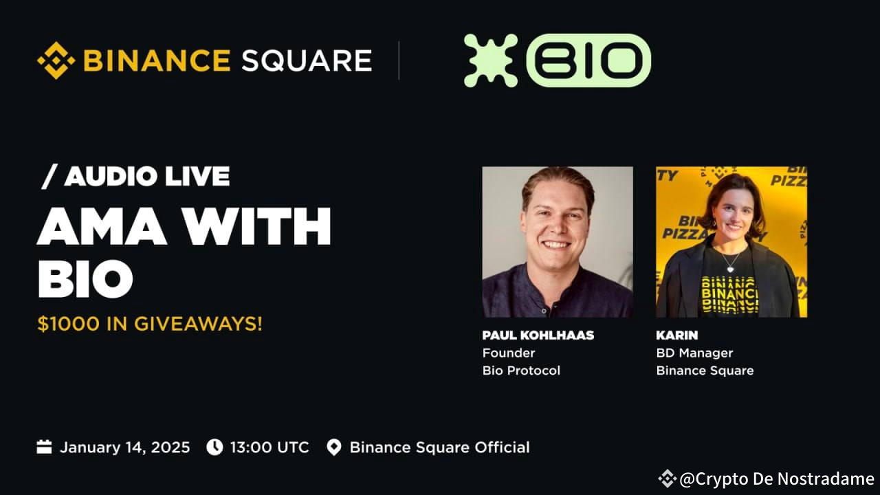 Join Us for an Exclusive Square Audio Live Session with the | Crypto De Nostradame on Binance Square