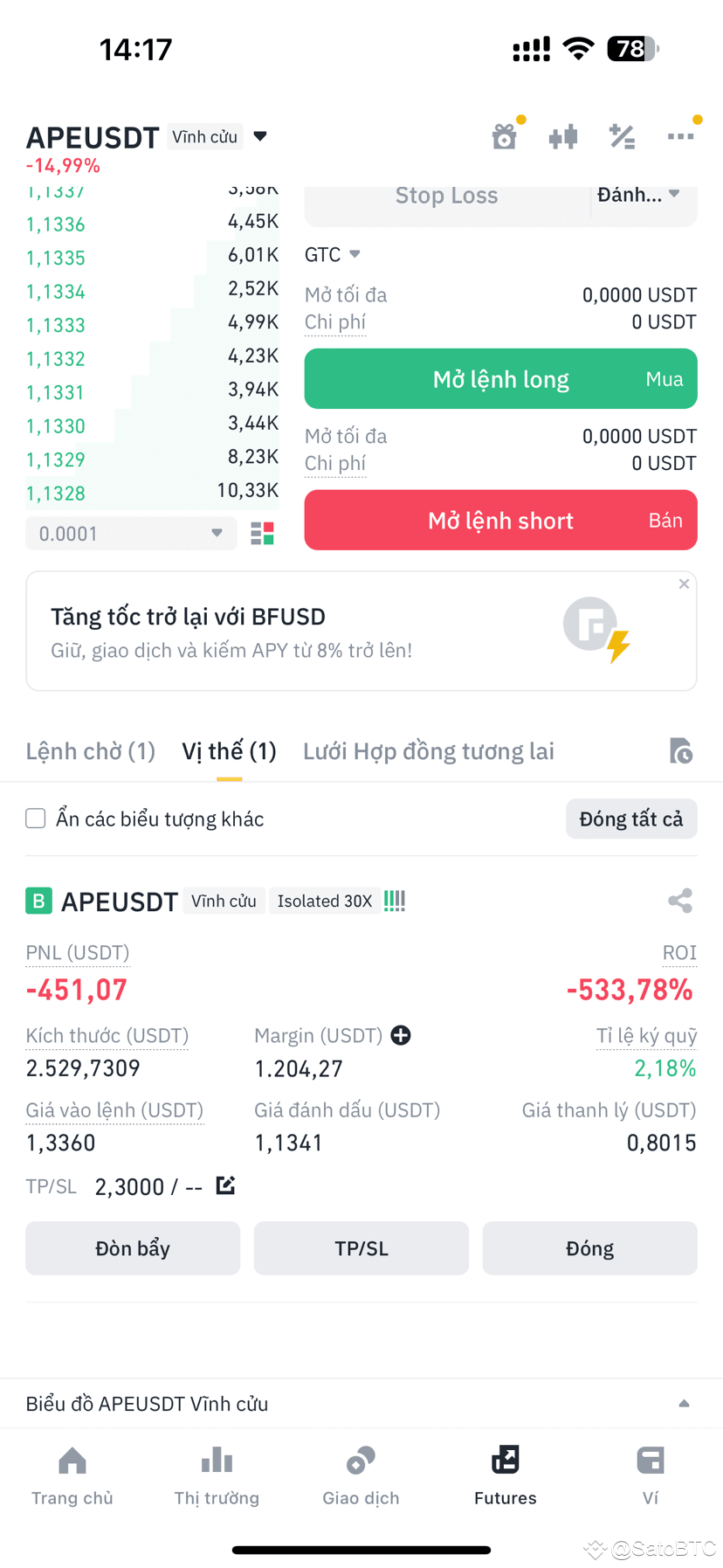 Be very careful in the future on Binance. Don't do anything, | SatoBTC ...