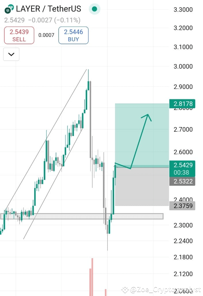$LAYER /USDT Bull run alert 🔥 💯 BULLISH SETUP: STRONG REC | Zoe_Crypto analyst on Binance Square