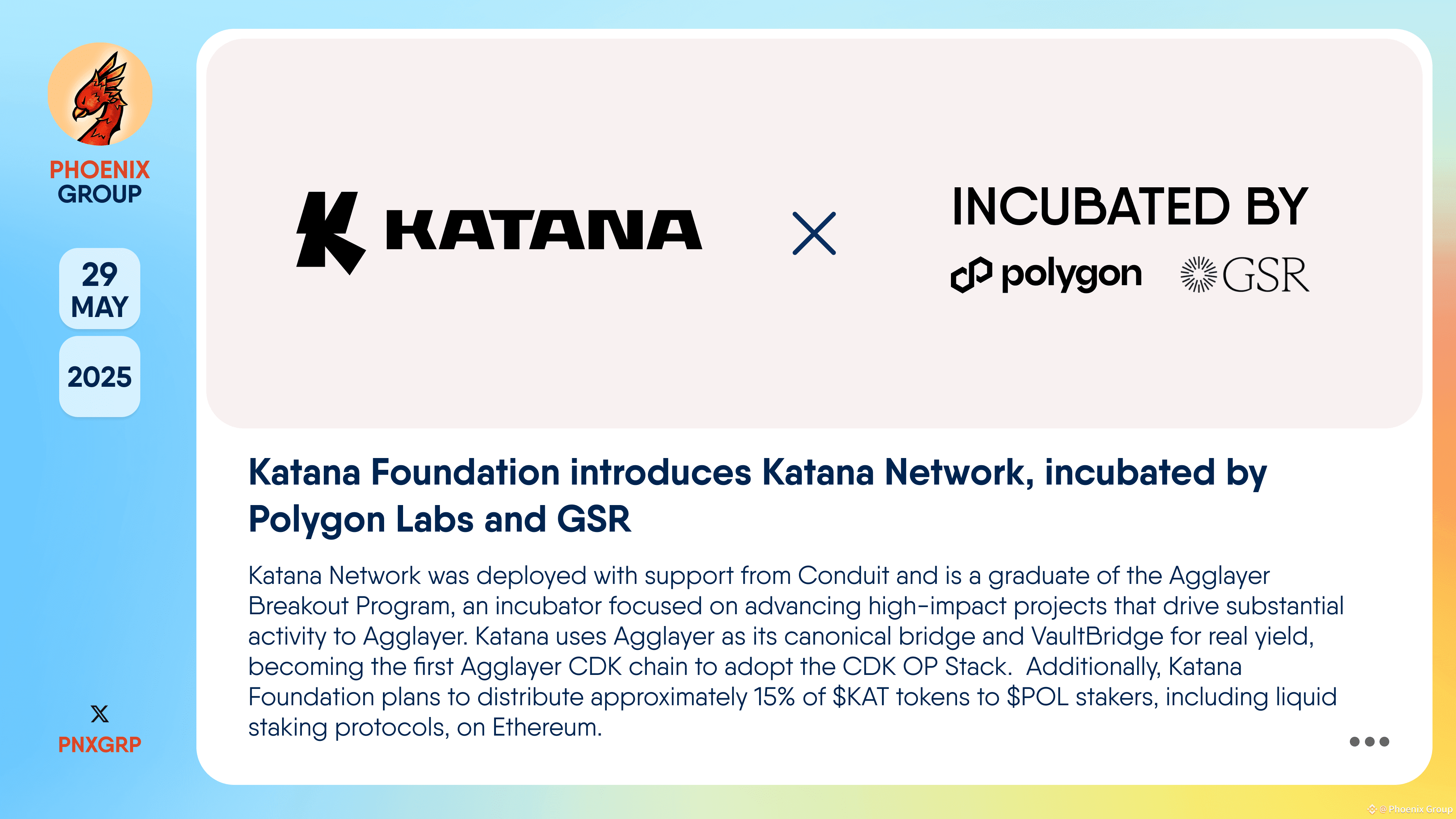 Katana Foundation introduces Katana Network, incubated by Po | Phoenix Group on Binance Square