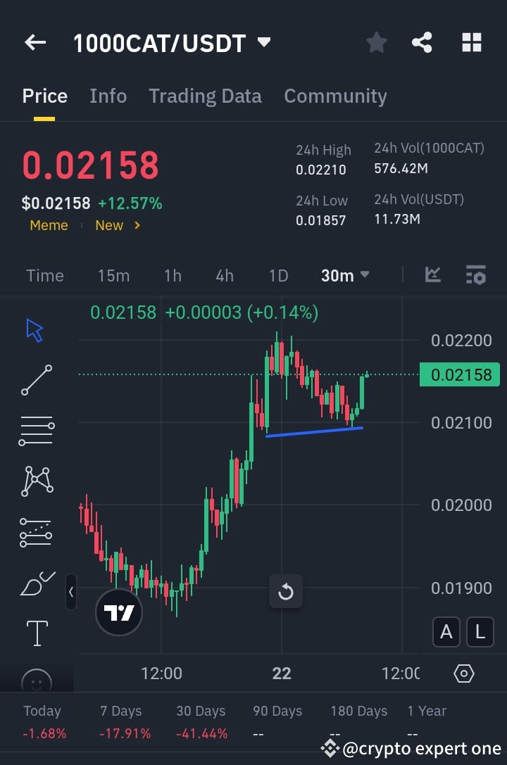 $1000CAT /USDT Spot Trading Signal Shows Uptrend 💯 🔥 Guys | Crypto Alpha on Binance Square