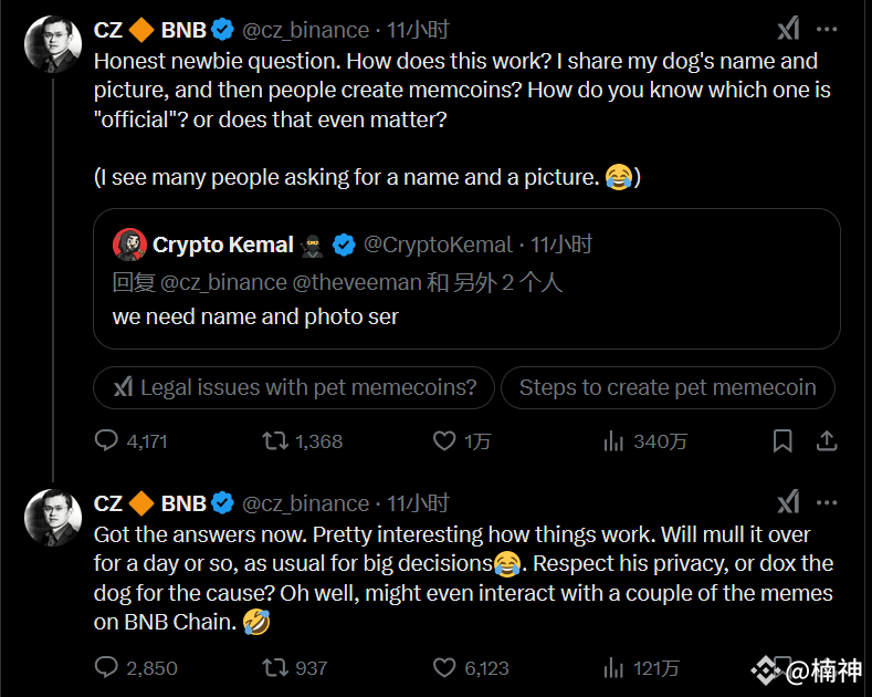 CZ personally launched MEME coins, this wave belongs to the | 楠神 on ...