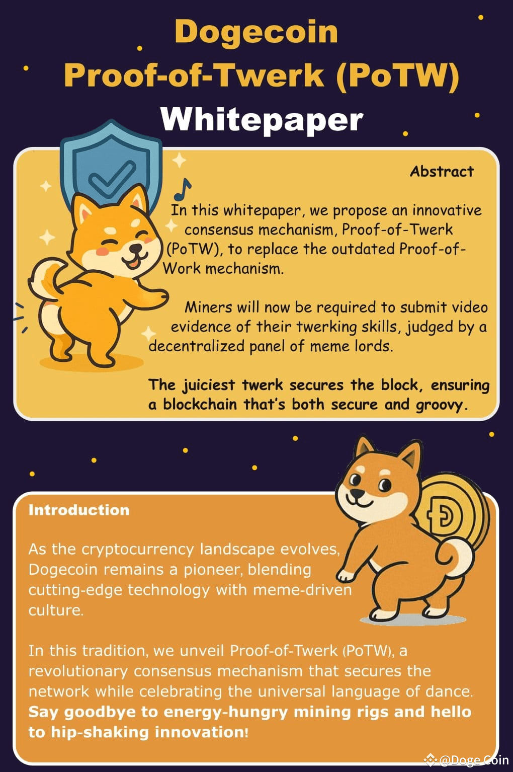 Announcing Dogecoin's hot new upgrade: PoTW! | Doge Coin on Binance Square