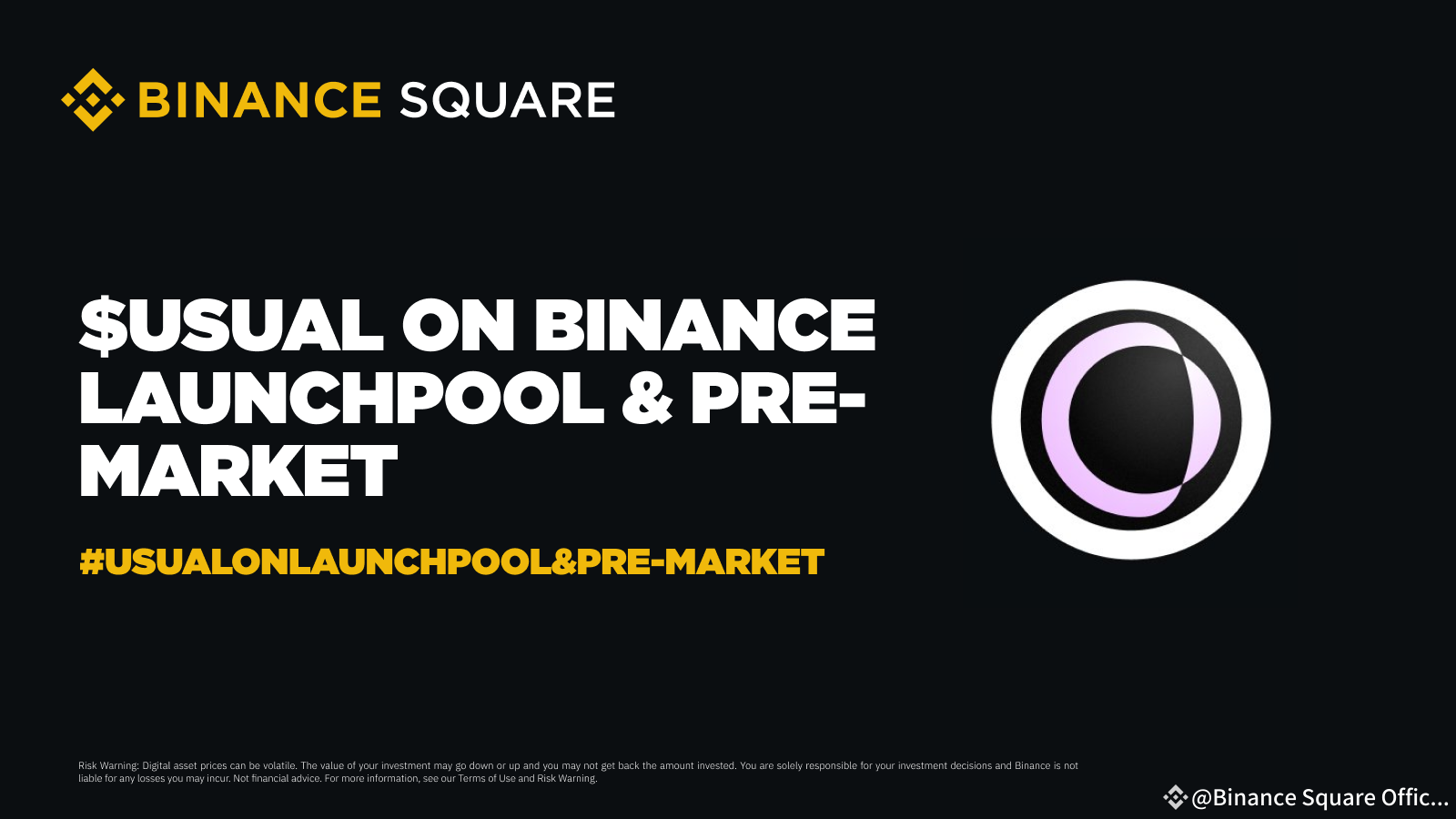 $USUAL is live on Binance Launchpool & Pre-Market! 🚀 Do y | Binance Square Official on Binance ...