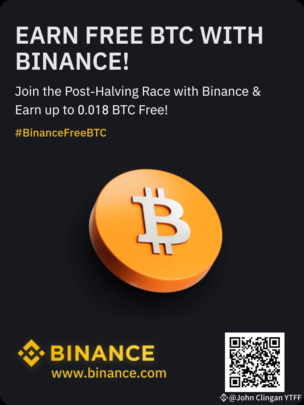 Scan the QR code and get free BTC! #BinanceReferralProgram | John ...