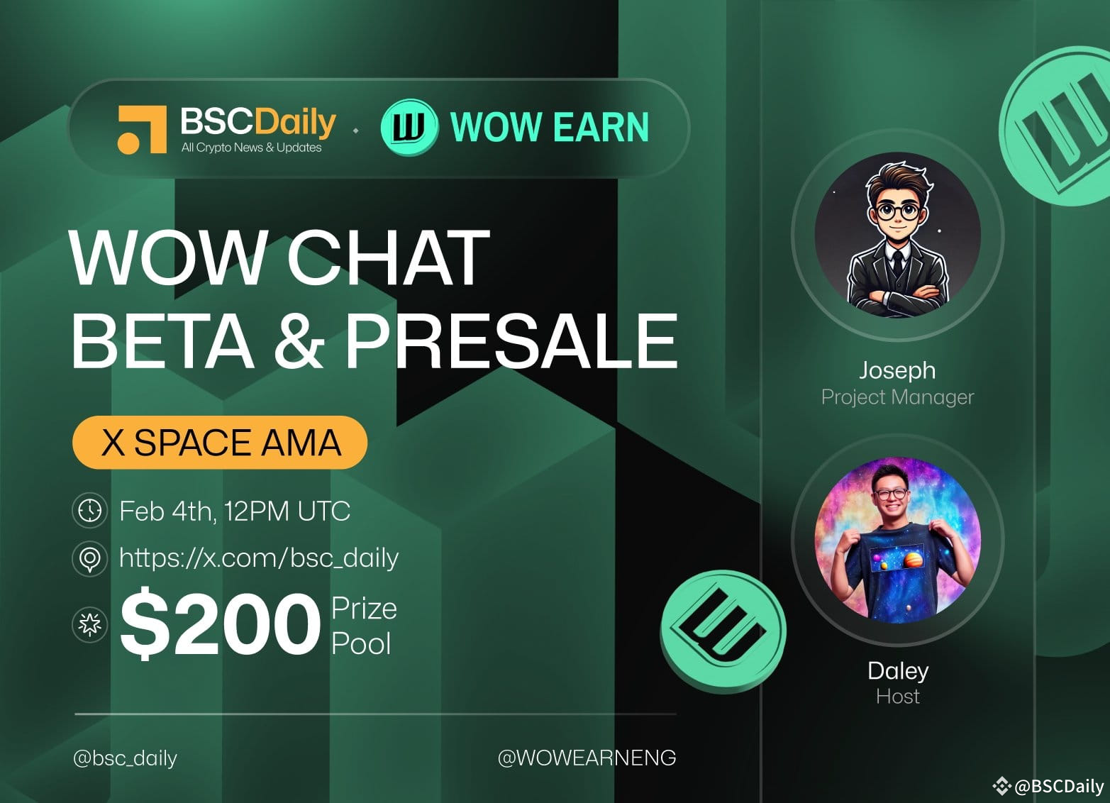 Join our Space AMA with @WOWEARNENG - WOW Chat Beta Release | BSCDaily ...