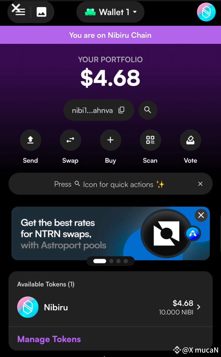 In the first picture 10 NIBI was worth $4.6, today 10.37 NIB | X mucaN on Binance Square