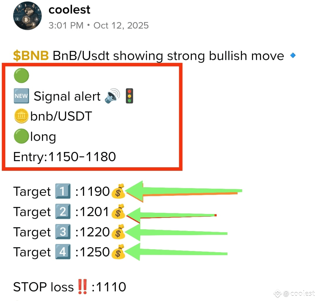 $BNB Last call smashed all targets 🎯 TP1 TP2 TP3 TP4 | coolest on ...