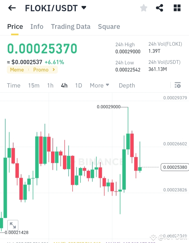 $FLOKI /USDT Technical Analysis Current Price: $0.0002537 24 | ICT bull on Binance Square