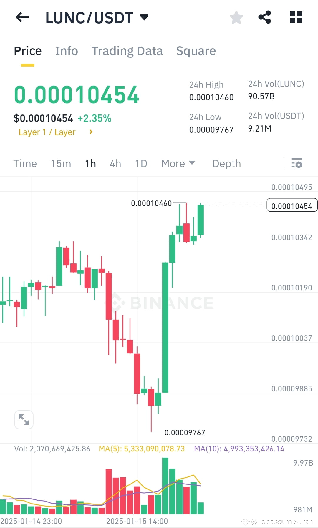 🌕 $LUNC /USDT Making Waves: Small Price, Big Moves! 🚀 LUN | Tabassum Surani on Binance Square