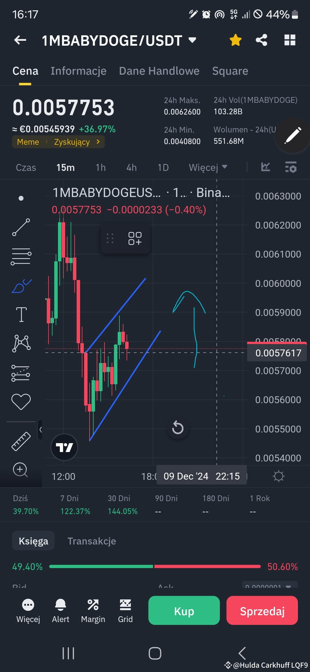 $1MBABYDOGE ?? I see it interestingly | Hulda Carkhuff LQF9 on Binance ...