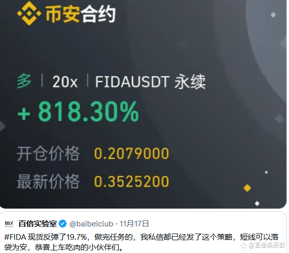 $FIDA spot price rose 77%, which is an excellent performance | 百倍俱乐部 on ...