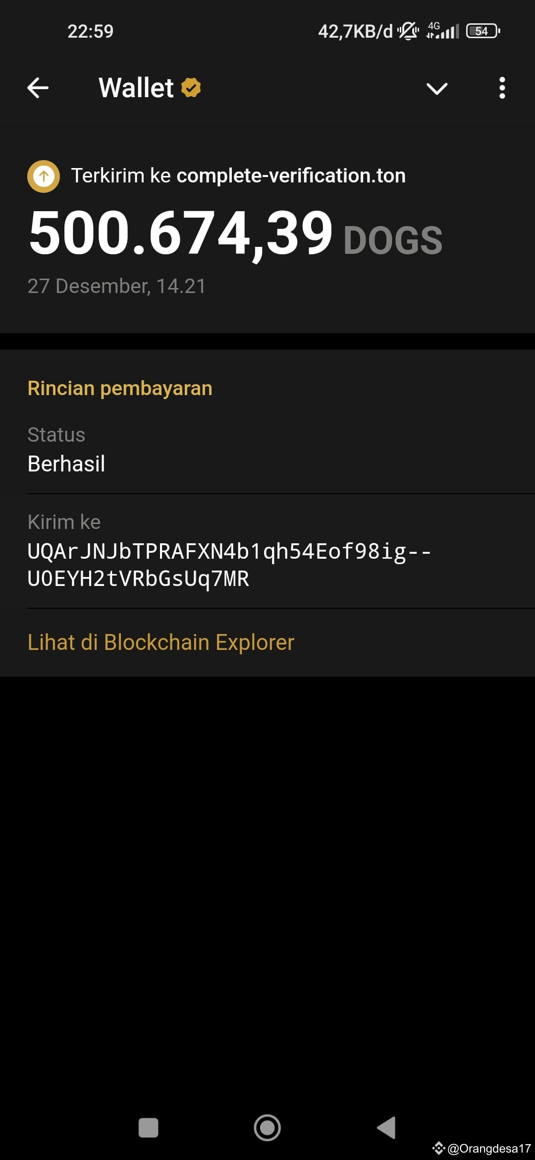 can anyone help me i lost my 500k token dogs in my telegram | Orangdesa17 on Binance Square