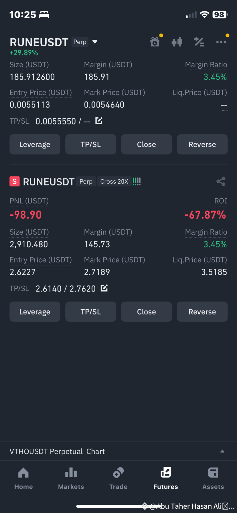 $RUNE please tell me hold or close $BTC | Abu Taher Hasan Aliأبو طاهرة ...